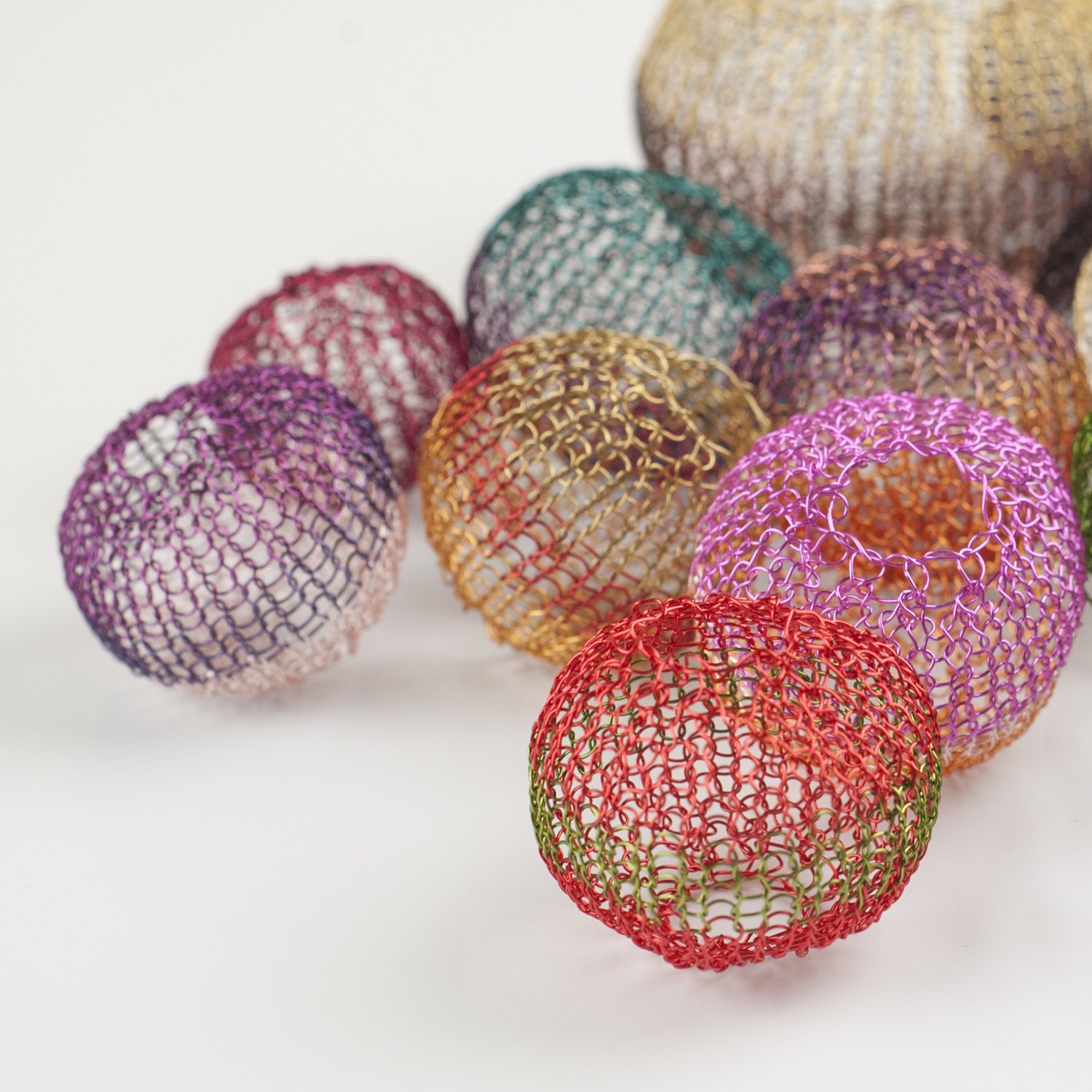 Mini Crochet Tutorial - Wire Crochet Pattern - Wire Crocheted Balls ...