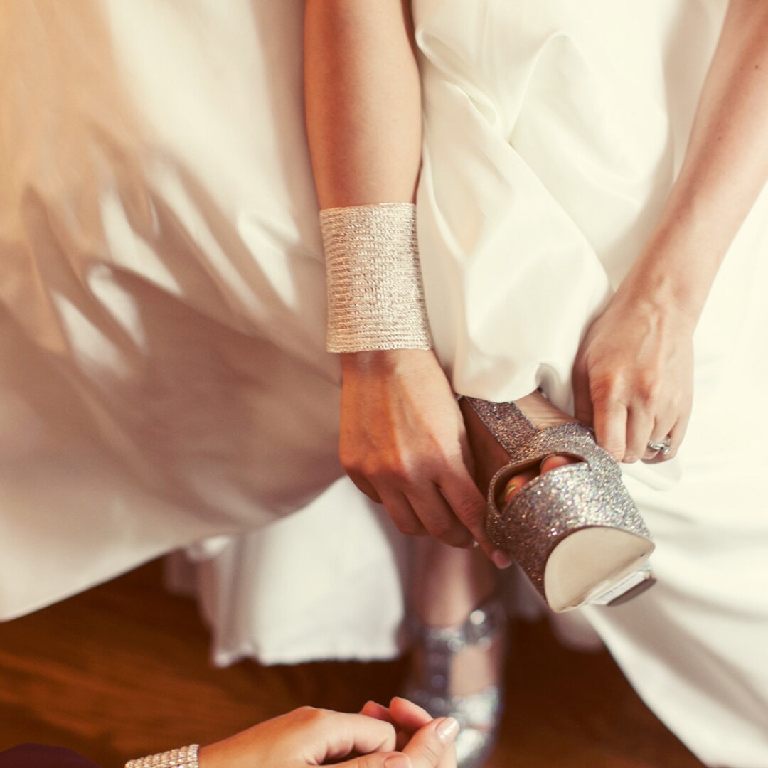 Bridal Cuff Bracelet , Wedding Bracelet , Wedding Jewelry , Silver Cuff ...