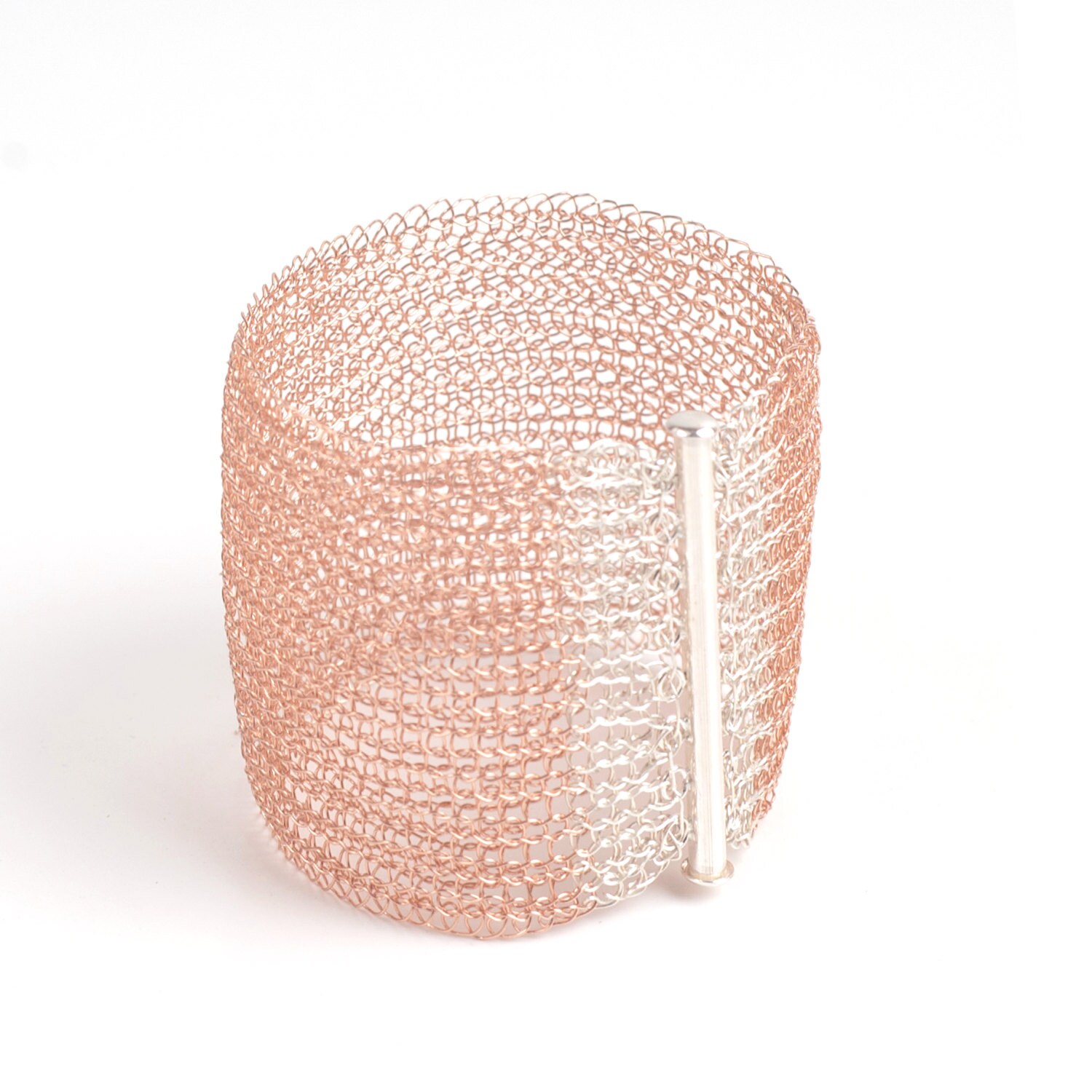Rose Gold CUFF Bracelet, Luxury Bracelet, Glamorous Rose Bracelet, Wire ...