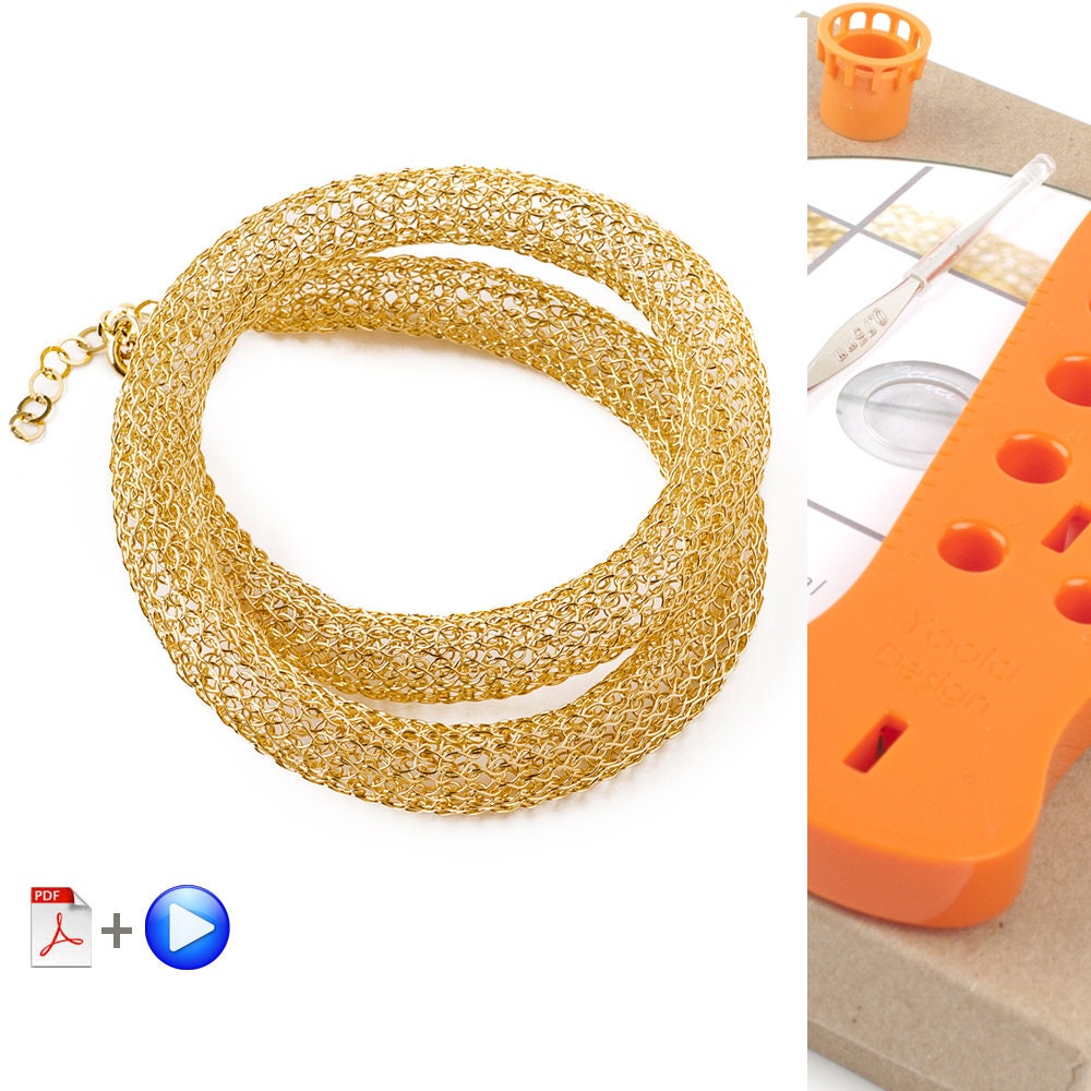 Crochet Pattern DIY Kit Wire Crochet Necklace Pattern DIY - Etsy