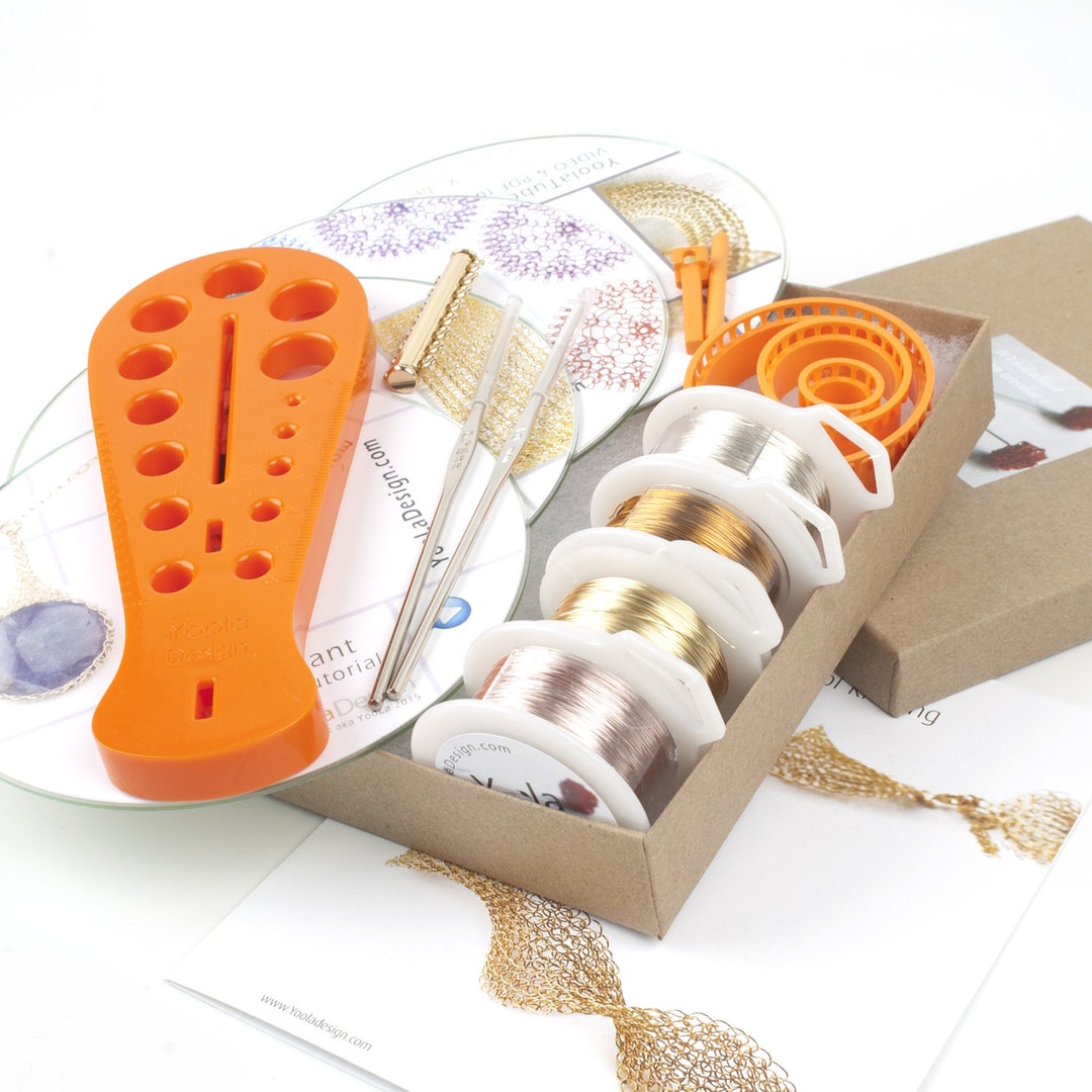 DIY KIT:DIY Jewelry Kit-beginners Wire Crochet Kit-4 Crochet Patterns ...