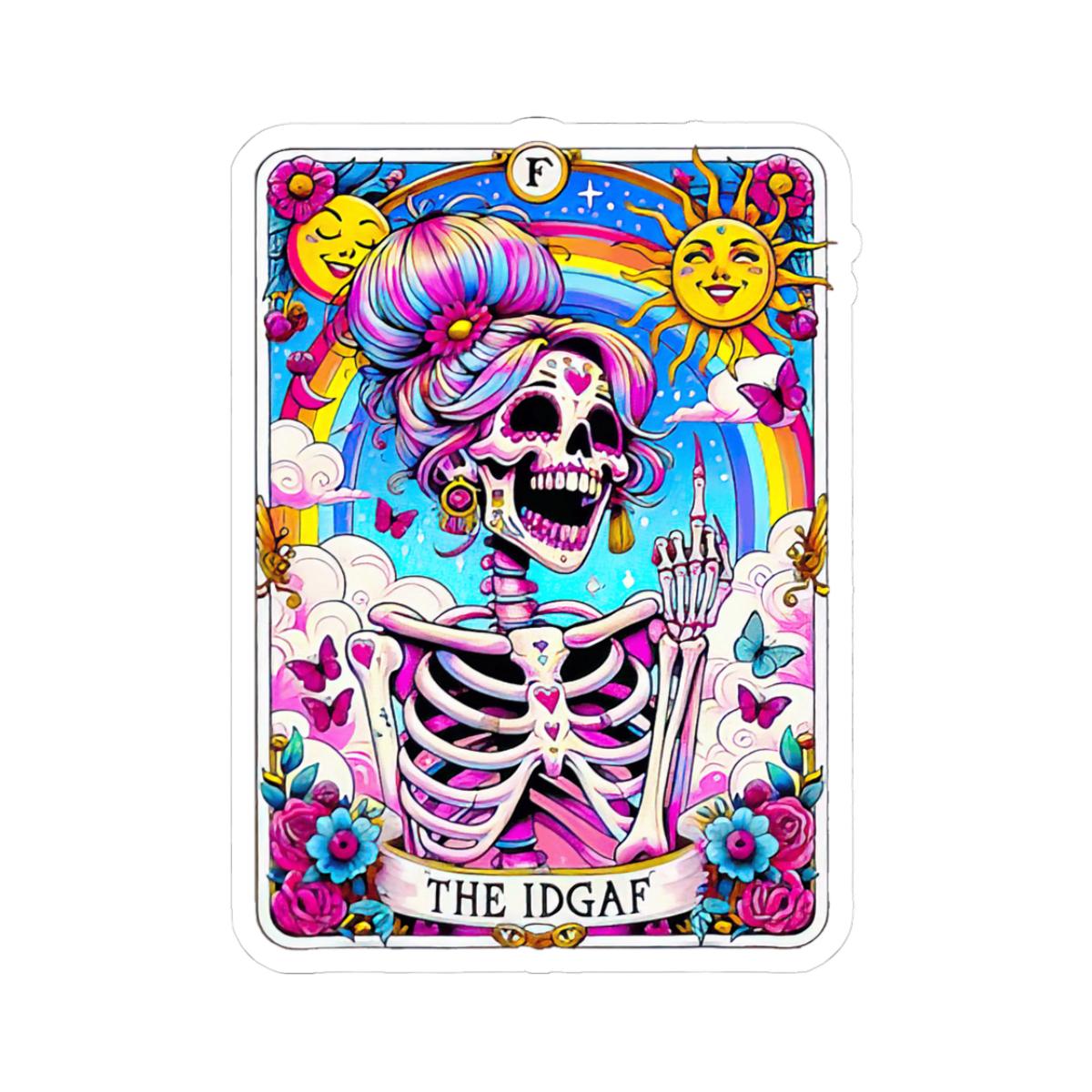 IDGAF Tarot Sticker: Glossy Vinyl Decal for Laptops & Journals - Etsy