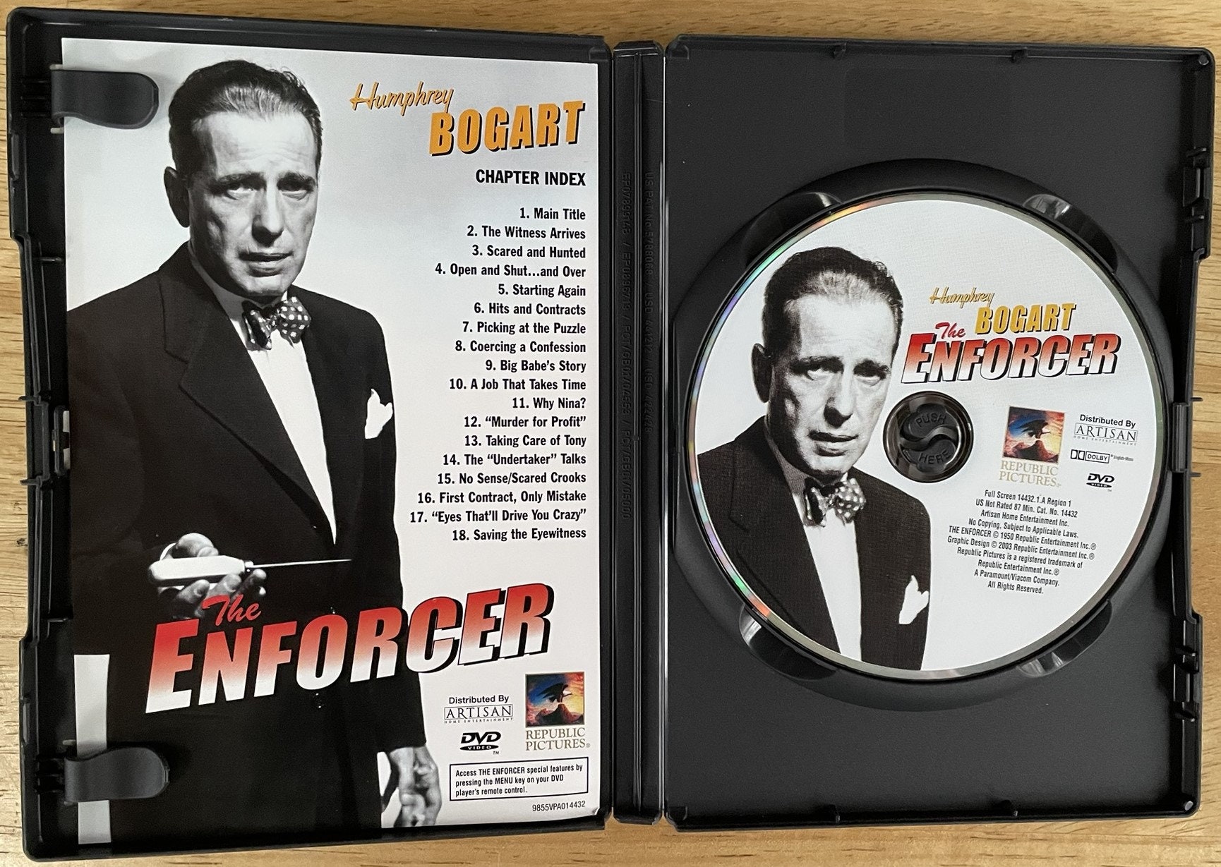 The Enforcer DVD -- Fullscreen -- Humphrey Bogart and Zero Mostel -- B ...