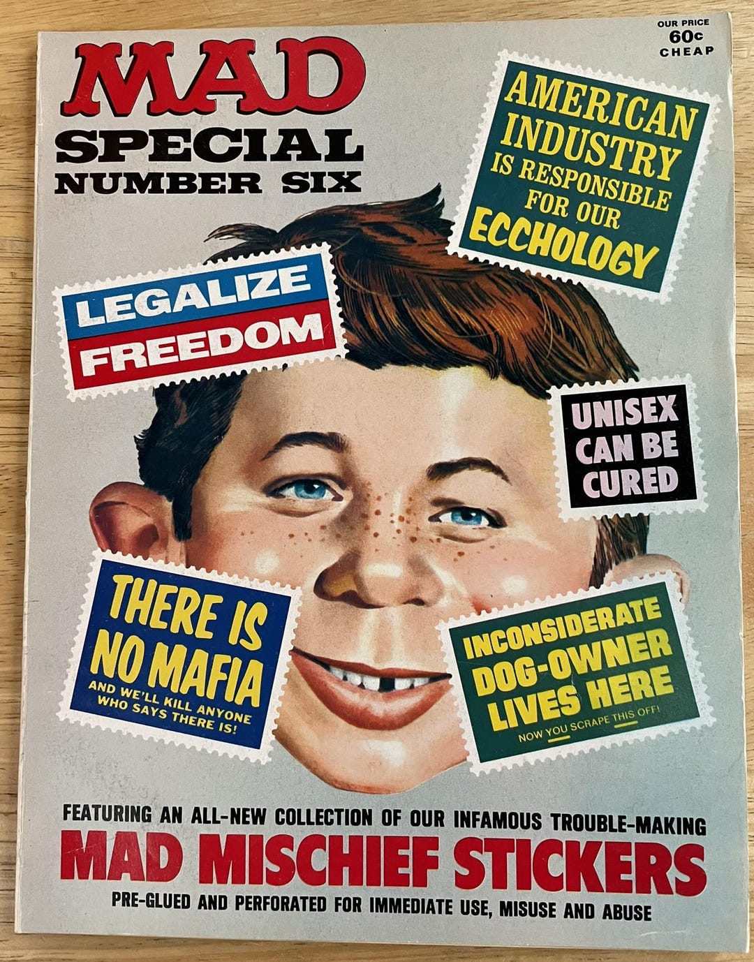 MAD Magazine Special Number Six -- Mad Mischief Stickers -- 1971 - Etsy