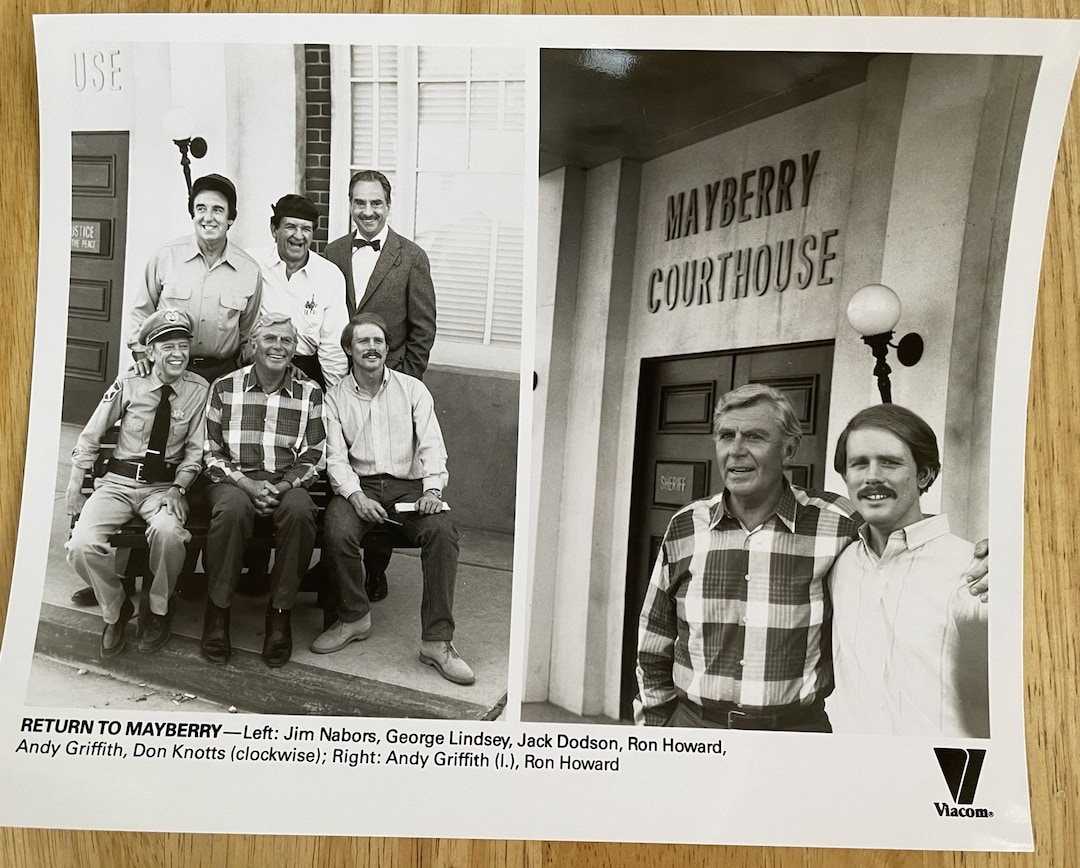 Andy Griffith and Ron Howard "return to Mayberry" 2 8x10 B&W Photos ...