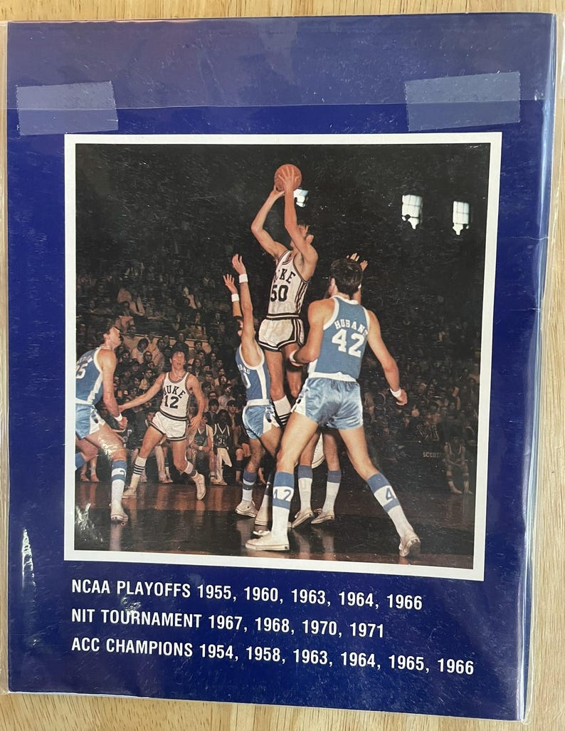 Duke University Basketball Media Guide 1971-72 - Bucky Waters, Gary ...