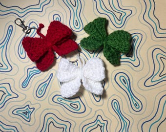 Cutie Crochet Bow Keychain Handmade Crochet Charm Gift for Her ...