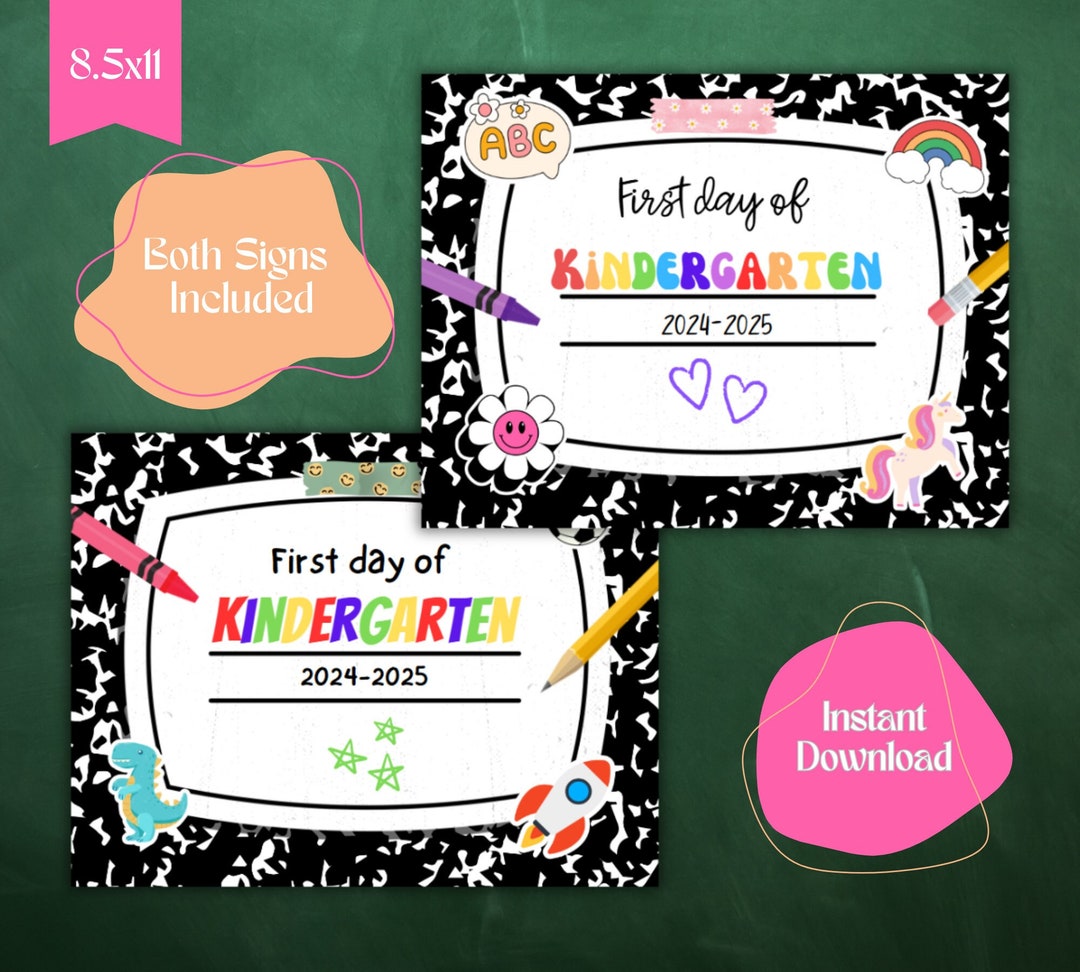 First Day of School Printable Sign, Back to School, Editable, School ...