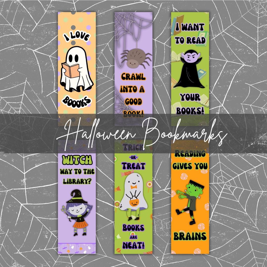 Printable Halloween Bookmarks | Cute & Creepy - Etsy