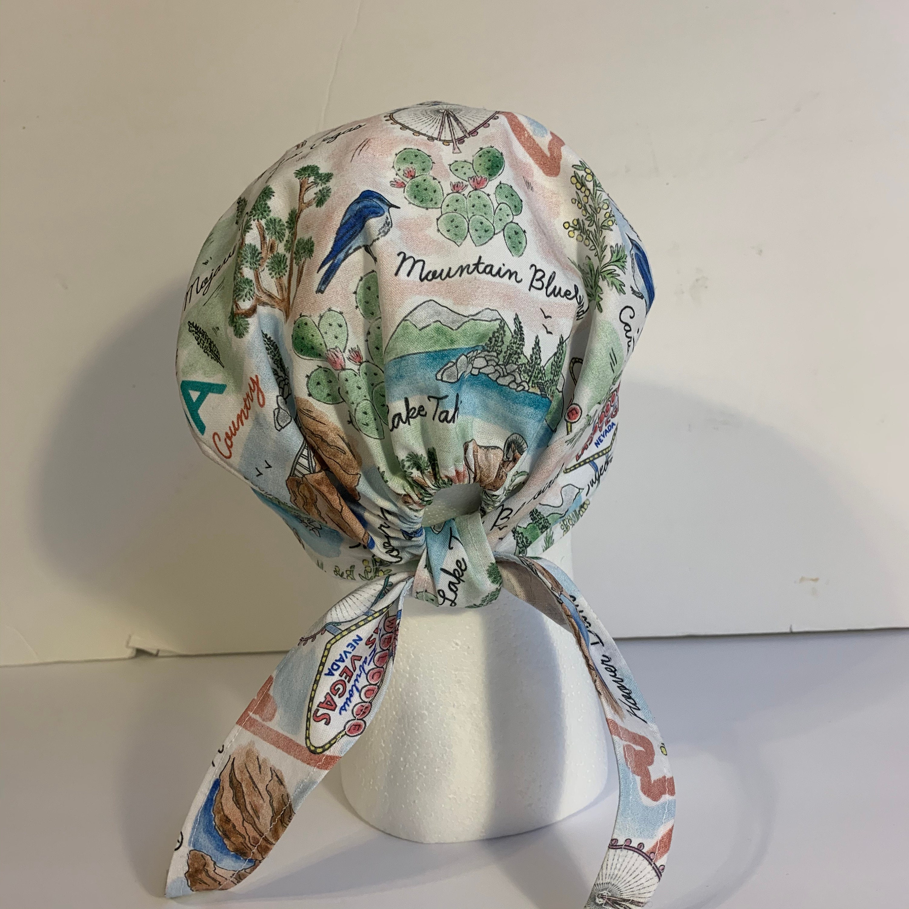 Cotton Print Scrub Cap. Washable. Handmade. One Size Fits Most. - Etsy