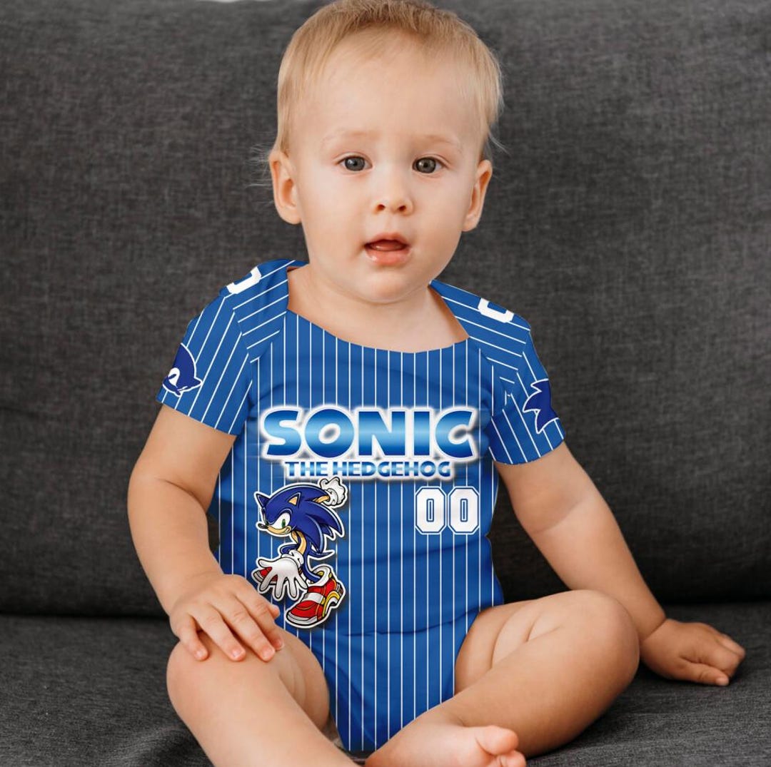 Personalized Sonic 3 the Hedgehog Sonic Baby Bodysuit Jersey, Sonic ...