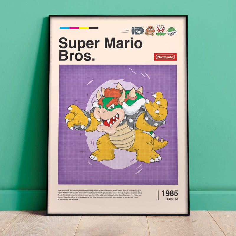 Nintendo Game Room Art - Etsy