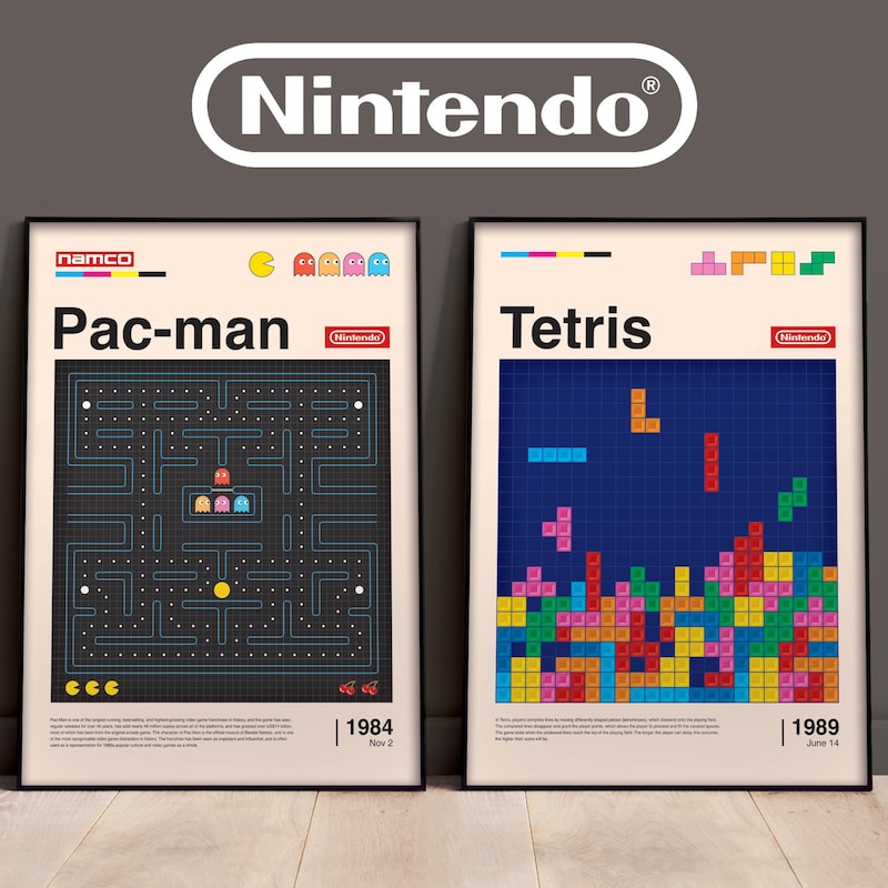 Retro Gaming Wall Posters - Etsy