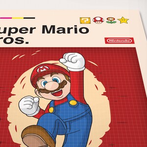 Set of 2 Pac-man & Super Mario Bros Prints, Retro, Video Games, Classic ...