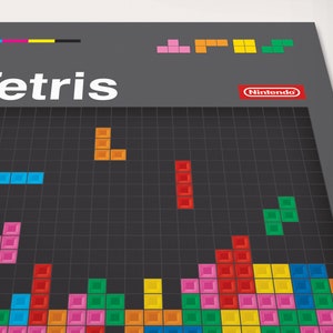 Single Tetris Print, Retro, Video Games, Kids Room Décor, Classic ...