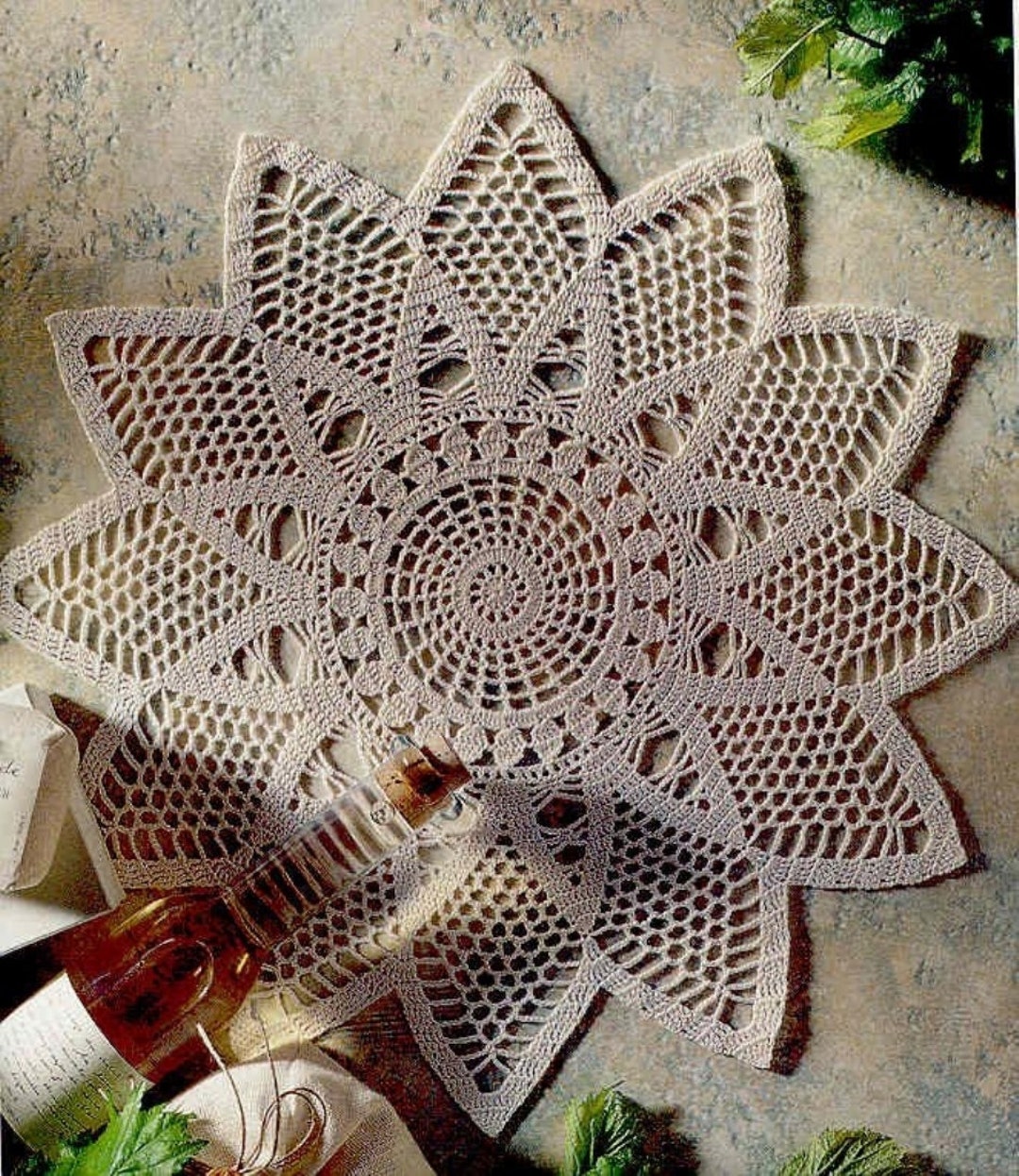 15. Dinner Doily in Beige Doily Pattern With Schematic. - Etsy