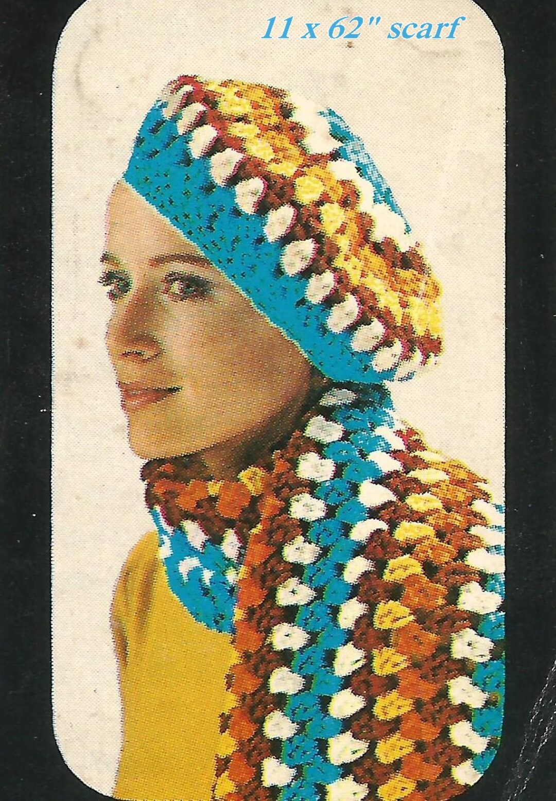 Crochet Beret and Scarf, INSTANT DOWNLOAD, Vintage, 1970s - Etsy