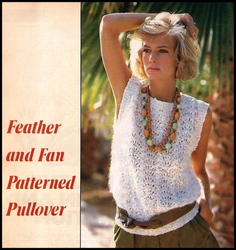10. Feather and Fan Shell, Knitting Vintage Pattern, INSTANT DOWNLOAD ...