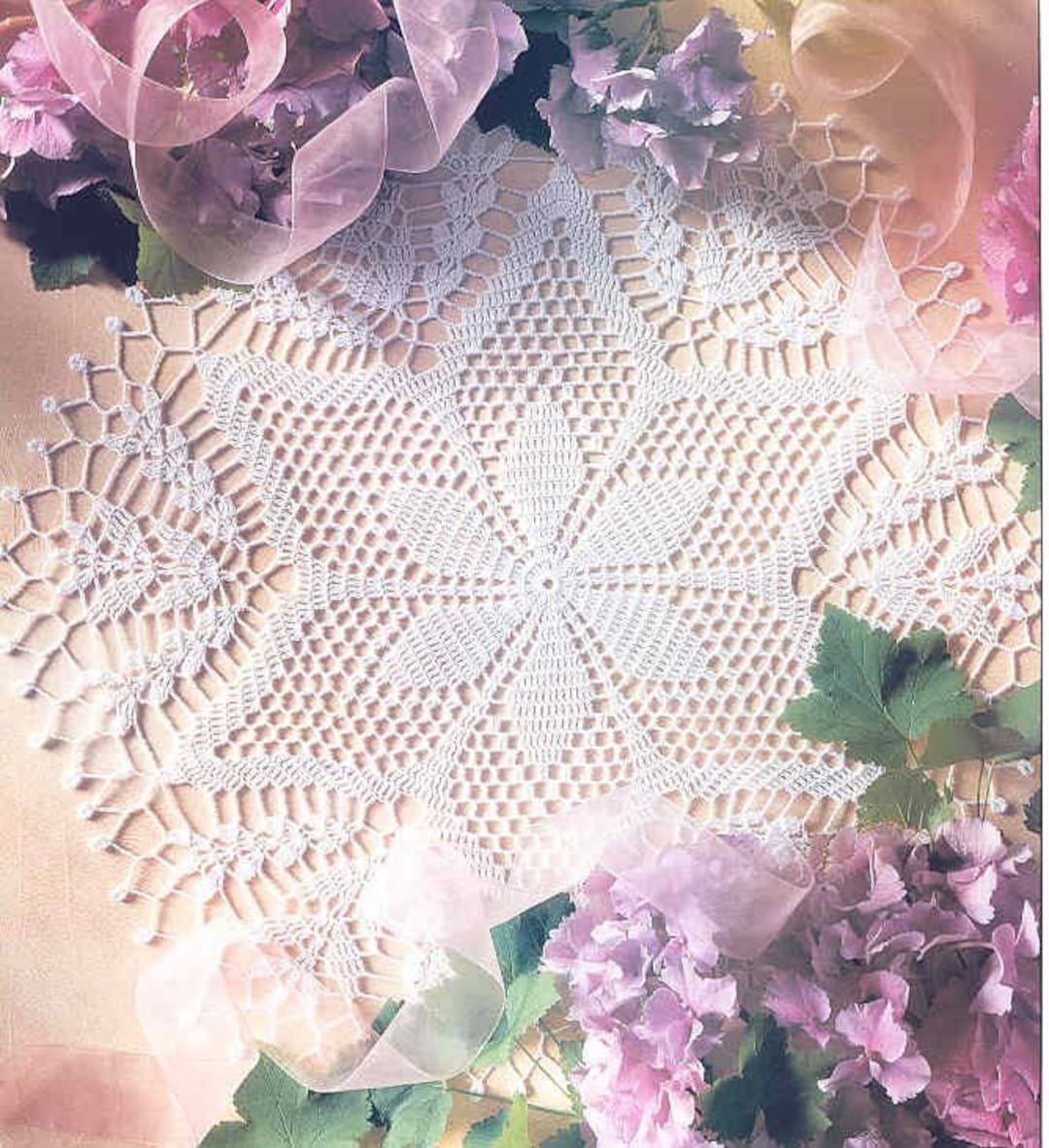 INSTANT DOWNLOAD Retro Bright Star Doily Pattern, Schematic - Etsy