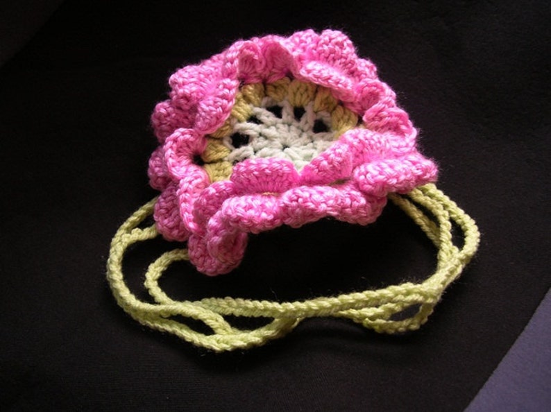 INSTANT DOWNLOAD Crochet Pattern, Doily Flower Three-strings Head-band ...