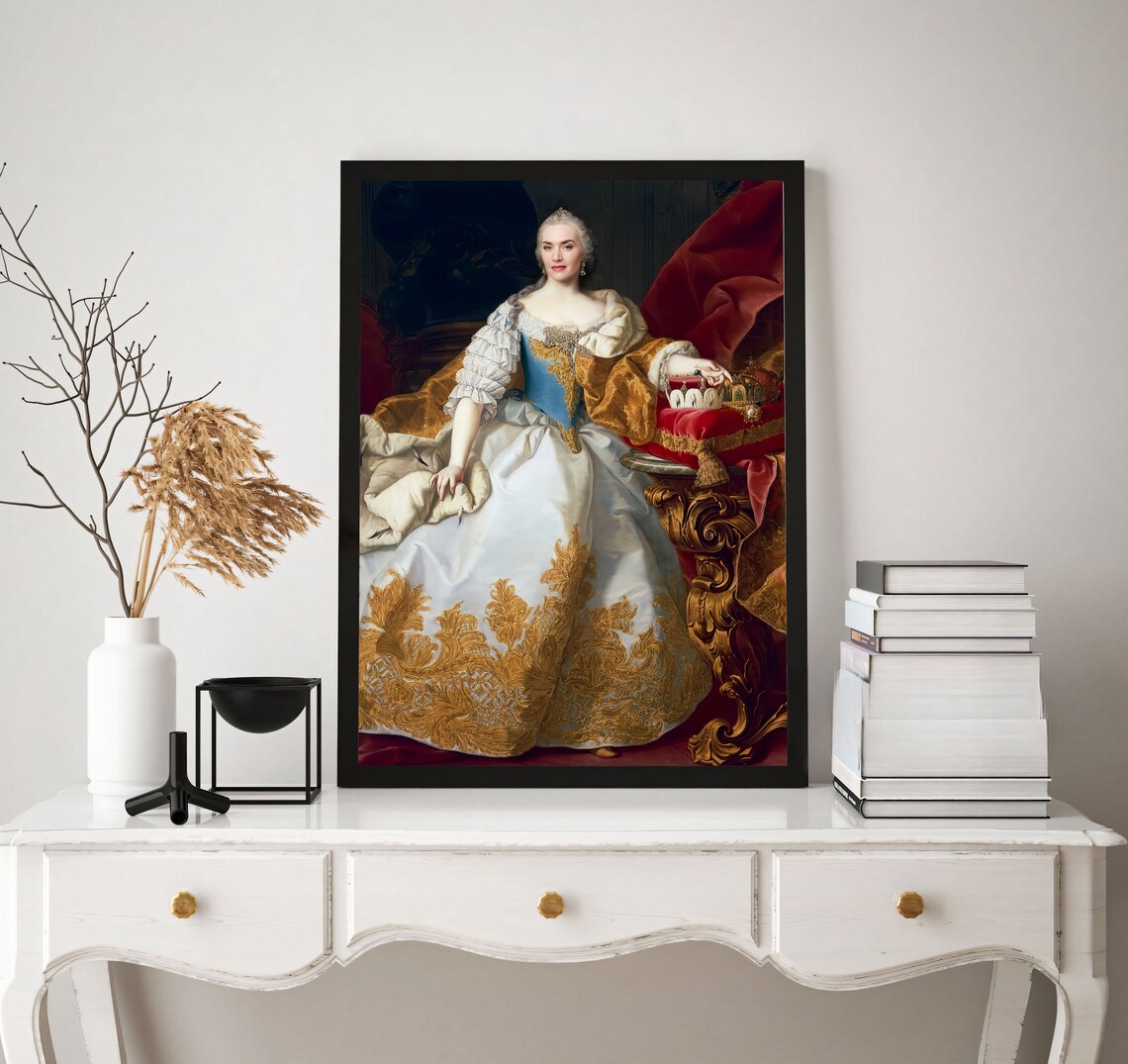 CUSTOM ROYAL PORTRAIT From Photo, Renaissance Queen Portrait, Princess ...