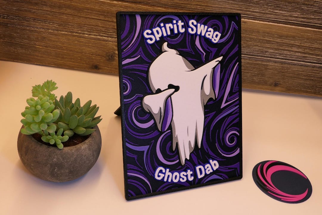 Spirit Swag Ghost Dab - Funny 3D Printed Halloween Ghost Wall or Desk ...