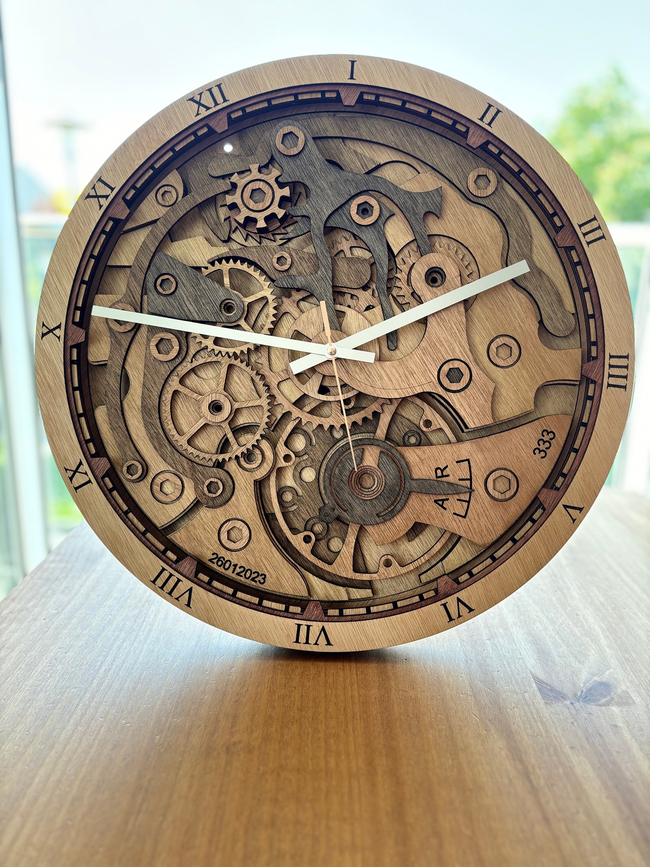 Large (48 Cm) Wooden Multi Layer Wall Clock - Etsy