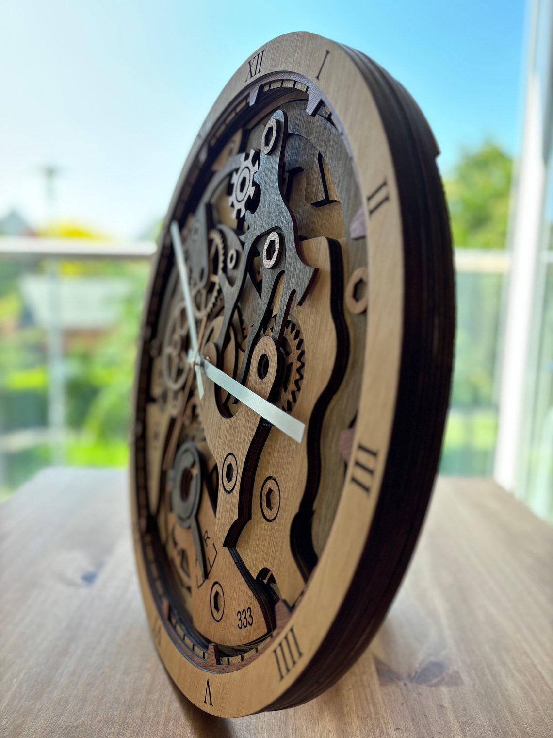 Large (48 Cm) Wooden Multi Layer Wall Clock - Etsy