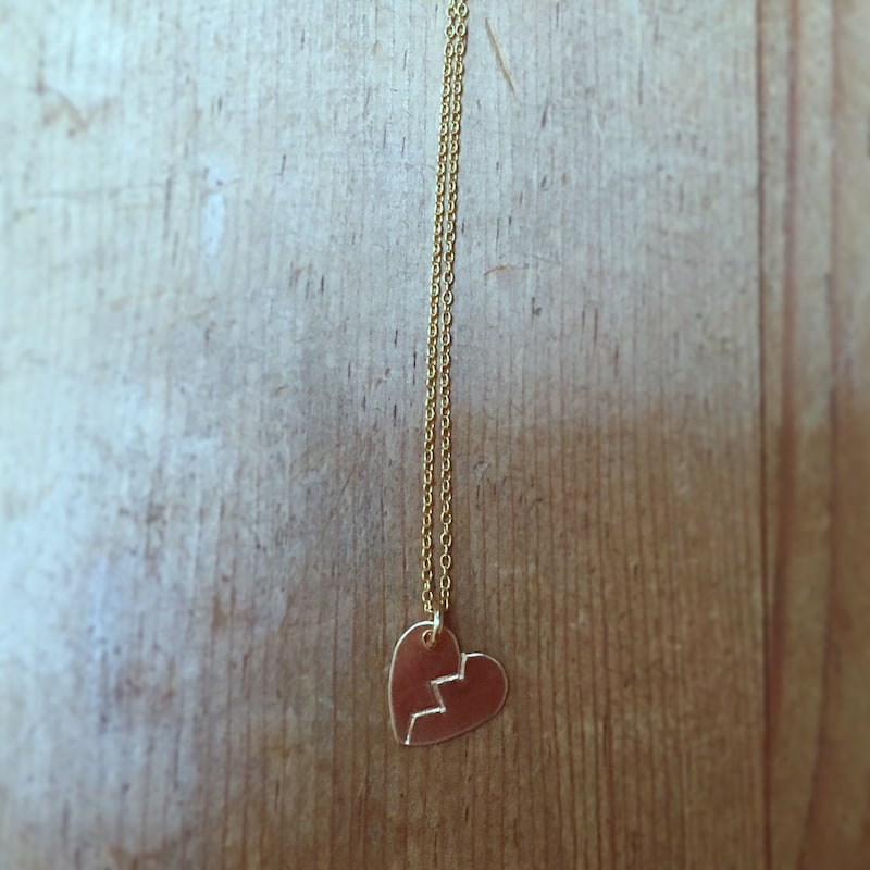 Broken Heart Necklace - Etsy