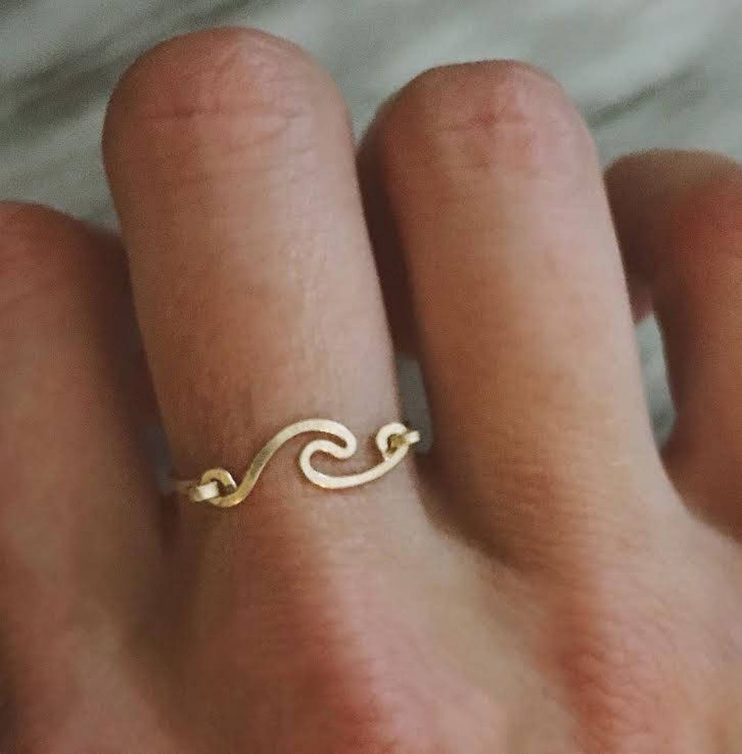 Ocean Wave Ring - Etsy