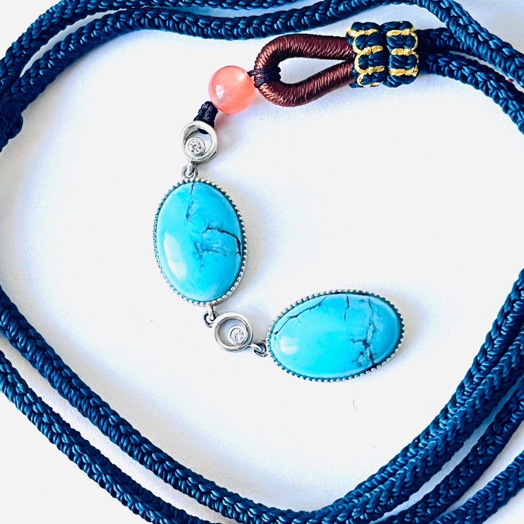 Natural Gemstone New Bisbee Turquoise Pendant Necklace,statement ...