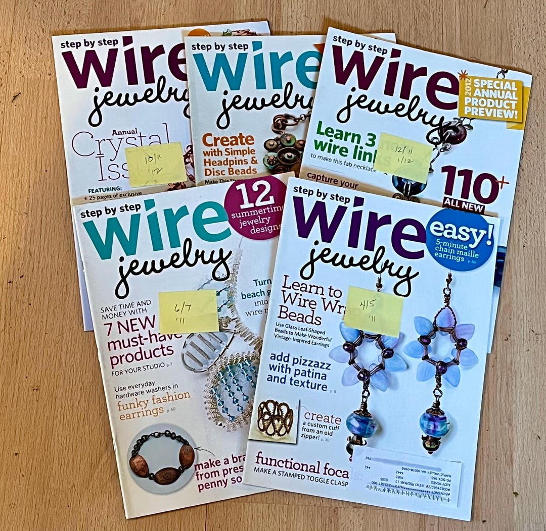 5 Wire Jewelry Magazines - Step by Step - 4/11, 6/11, 10/11, 12/11, 10/ ...