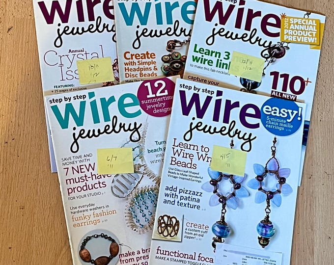 5 Wire Jewelry Magazines - Step by Step - 4/11, 6/11, 10/11, 12/11, 10/ ...