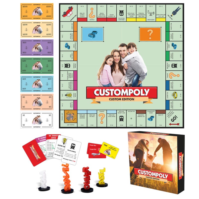 Personalized Monopoly Board - Etsy