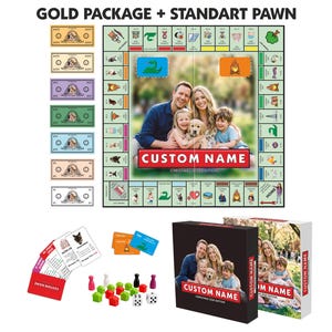 Customopoly Board Game, Game Board, Customized Gift, Personalized Board ...