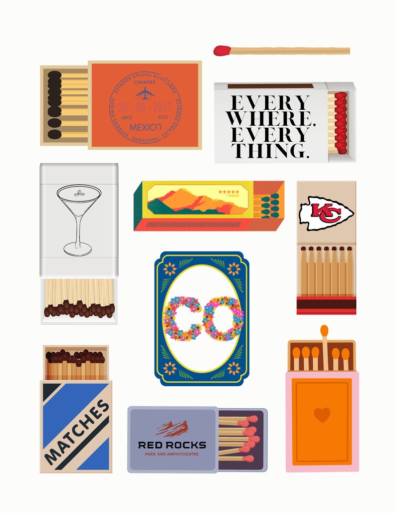 Customized Matchbook Print - Digital Download - Etsy