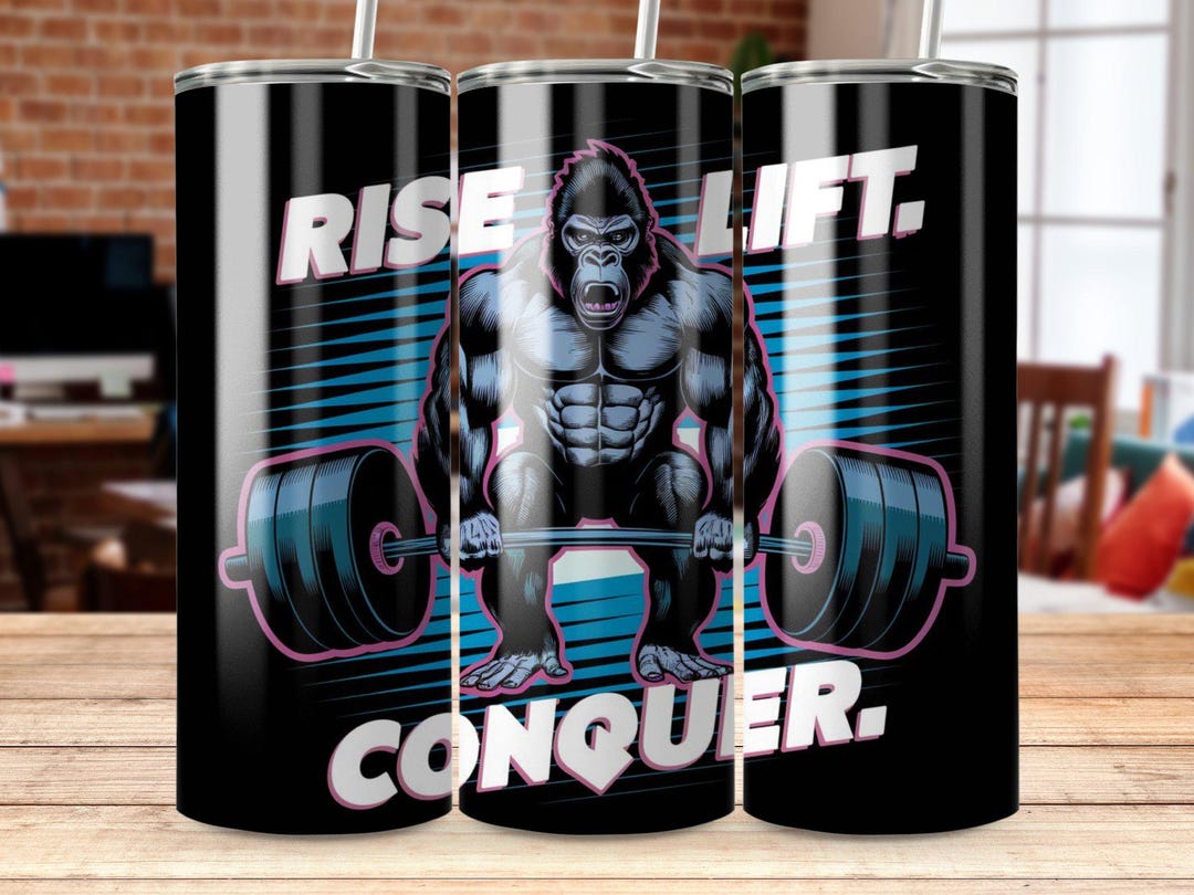 Rise Lift Conquer Deadlift Tumbler Design: 20 Oz Skinny Tumbler ...