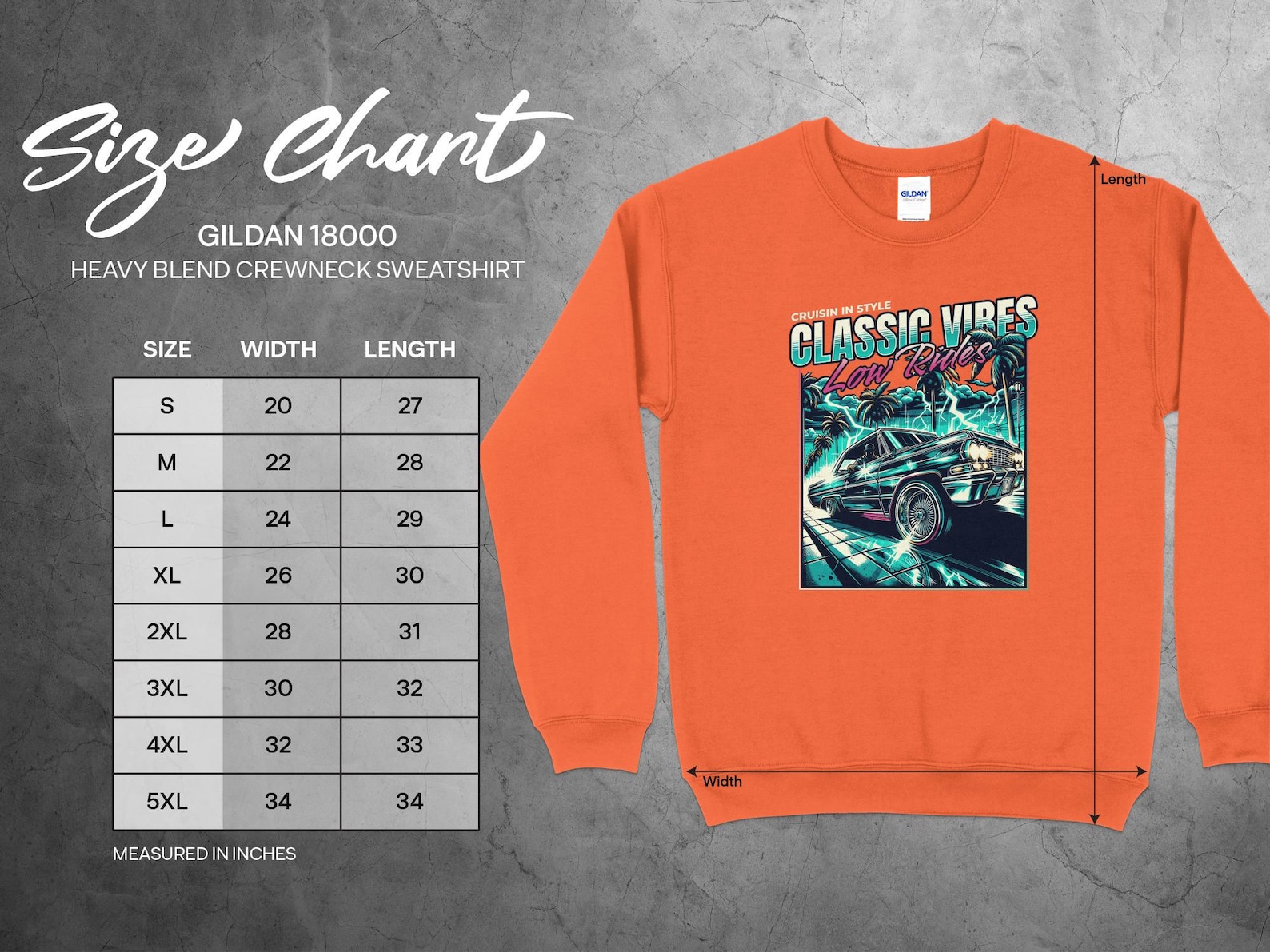 Retro Low Rider Sweatshirt: Vintage Car Graphic, Street Style Pullover ...