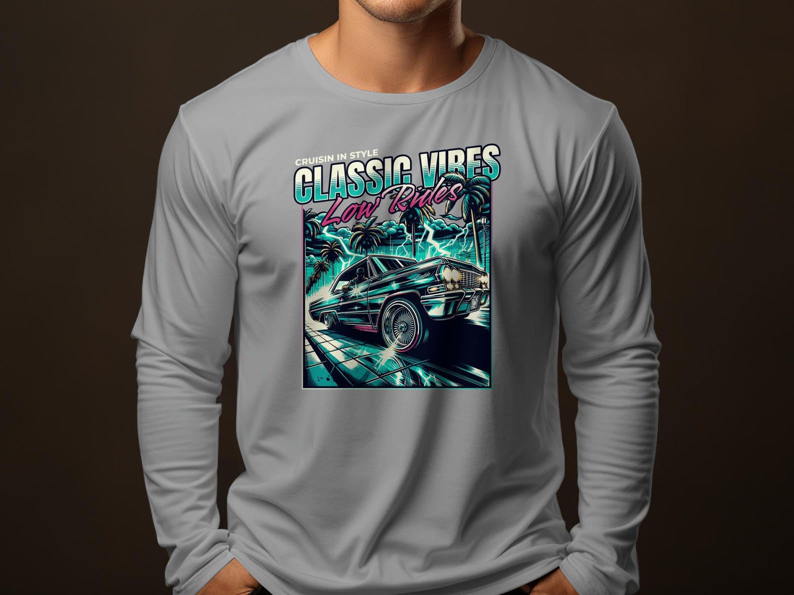 Retro Low Rider Sweatshirt: Vintage Car Graphic, Street Style Pullover ...