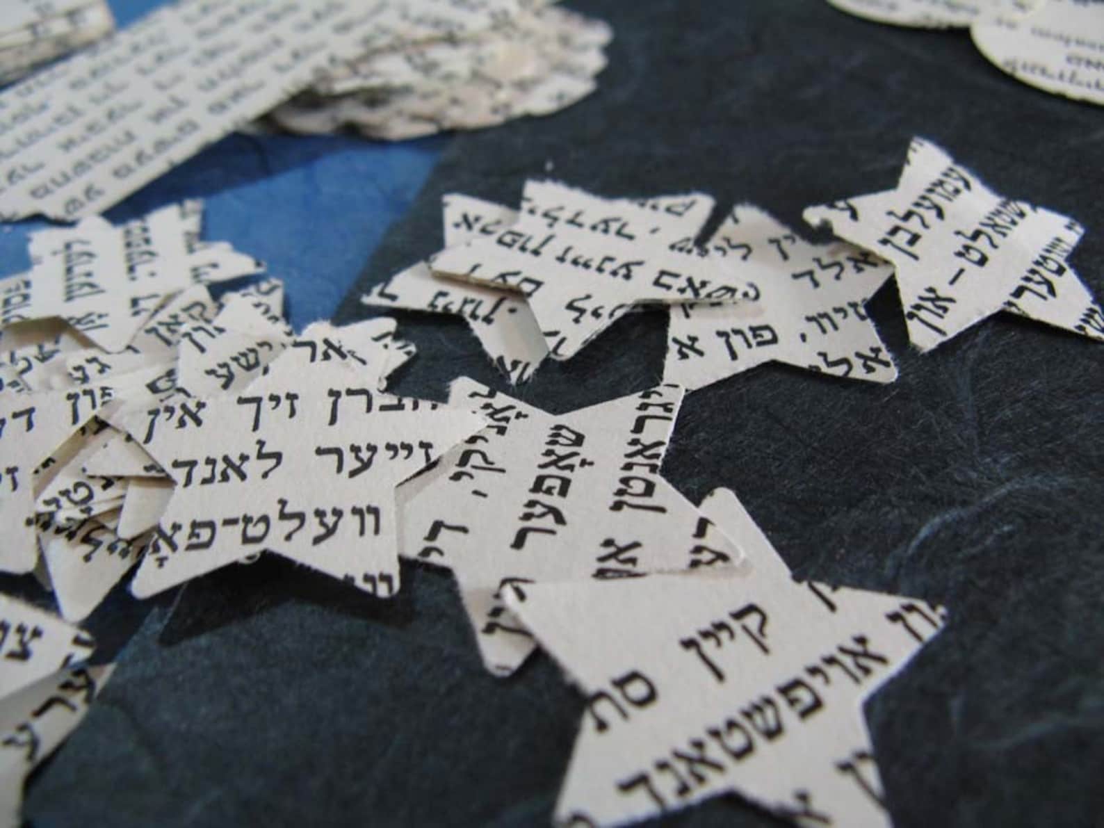 Vintage Hebrew Paper Shapes Stars, Tags, Squares, Circles - Etsy