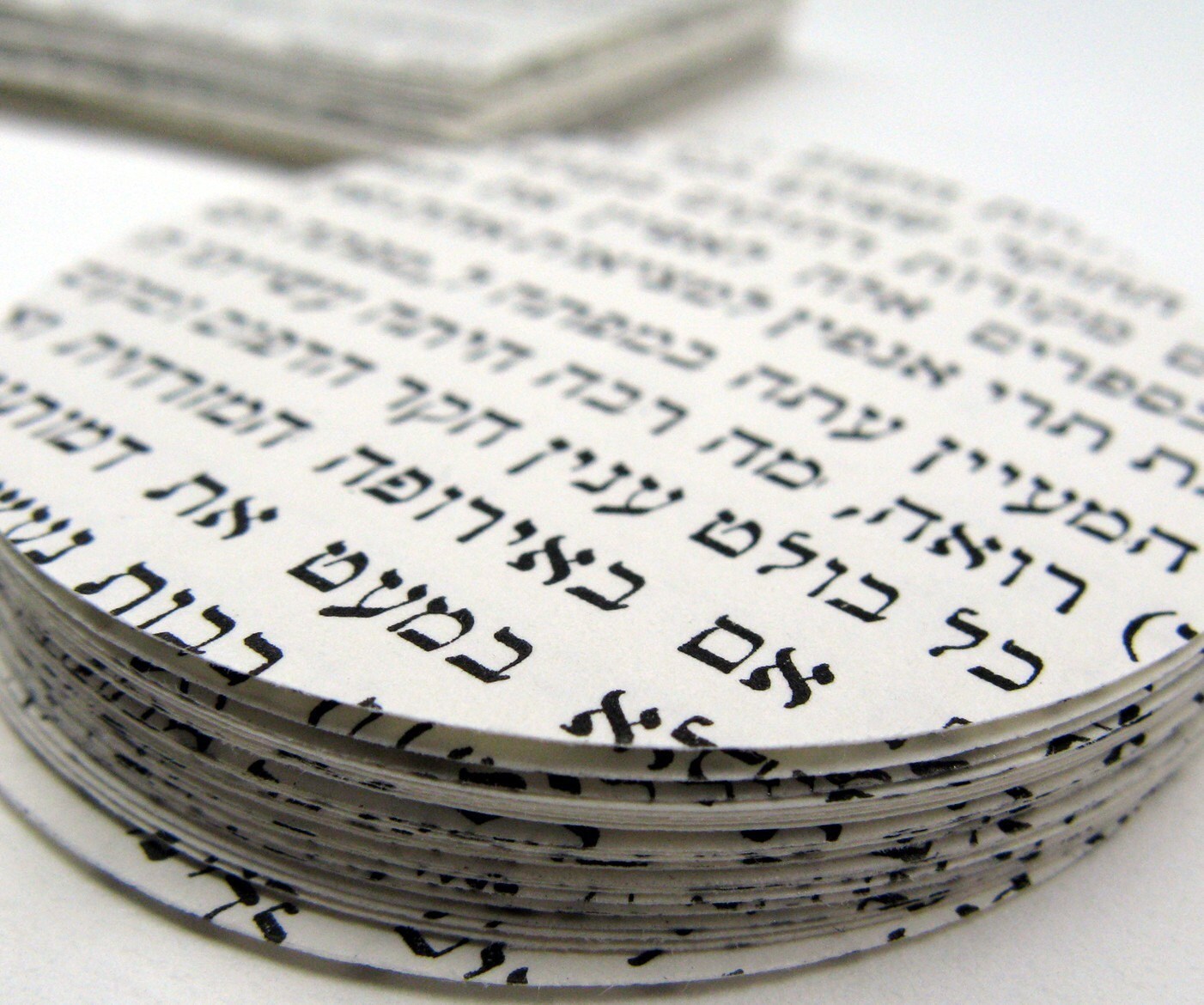 Vintage Hebrew and Yiddish Paper Shapes Larger Squares and Circles - Etsy