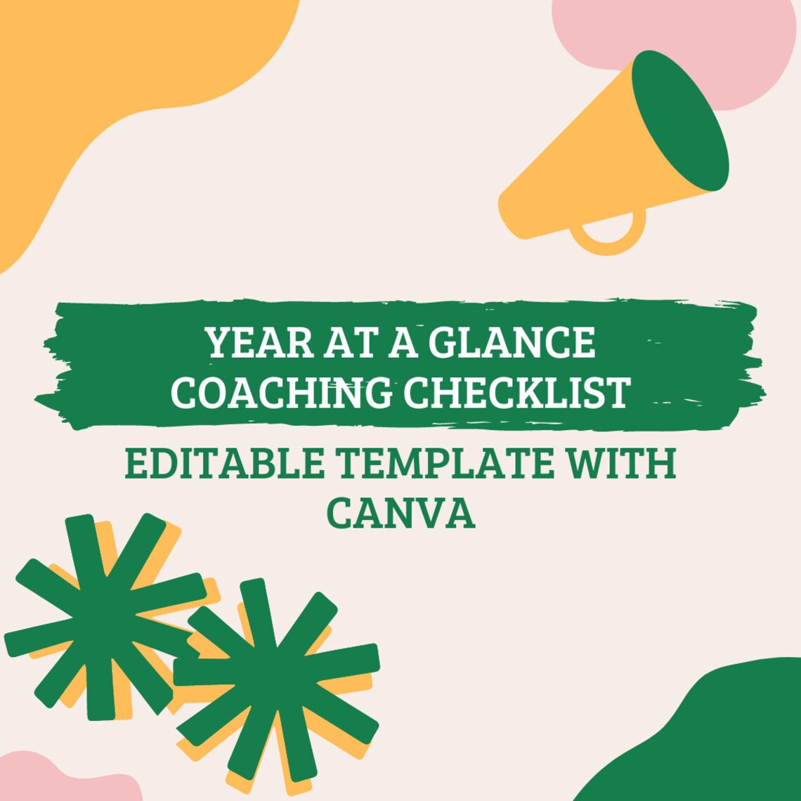 Editable Cheer Coach Checklist (year at a Glance), Coaching Templates ...