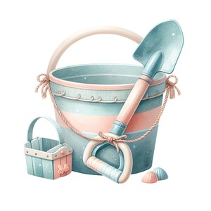 Summer Beach Watercolor Clipart Set, Vacation Clip Art, Boho Tropical ...