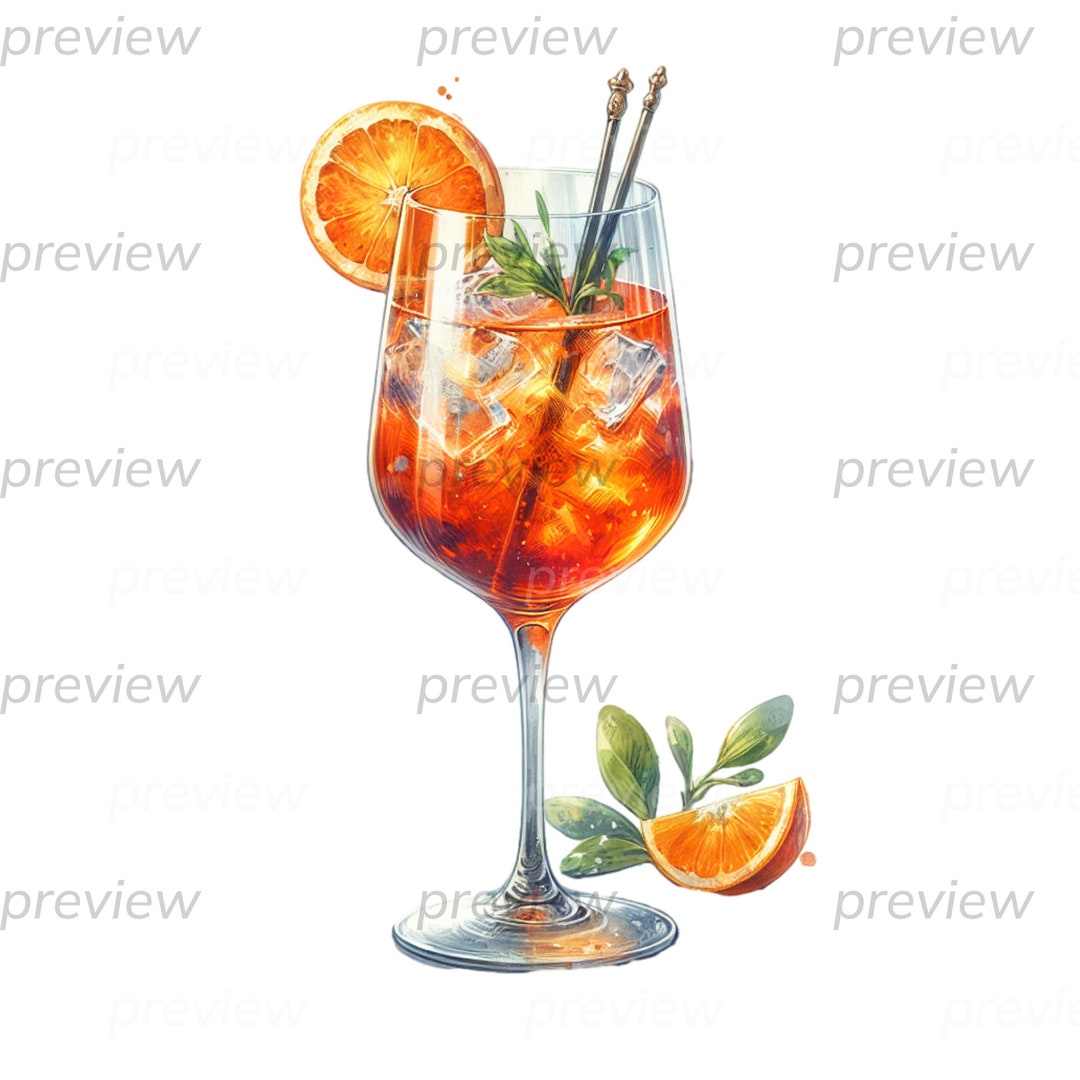 Aperol Spritz PNG, Cocktail Illustration, Illustrative Designs, Custom ...