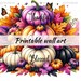 Thankful Grateful Blessed Fall PNG , Pumpkins and Autumn Leaves ...