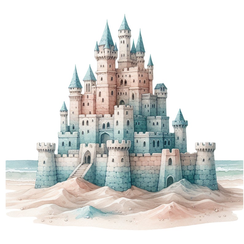 Summer Beach Watercolor Clipart Set, Vacation Clip Art, Boho Tropical ...