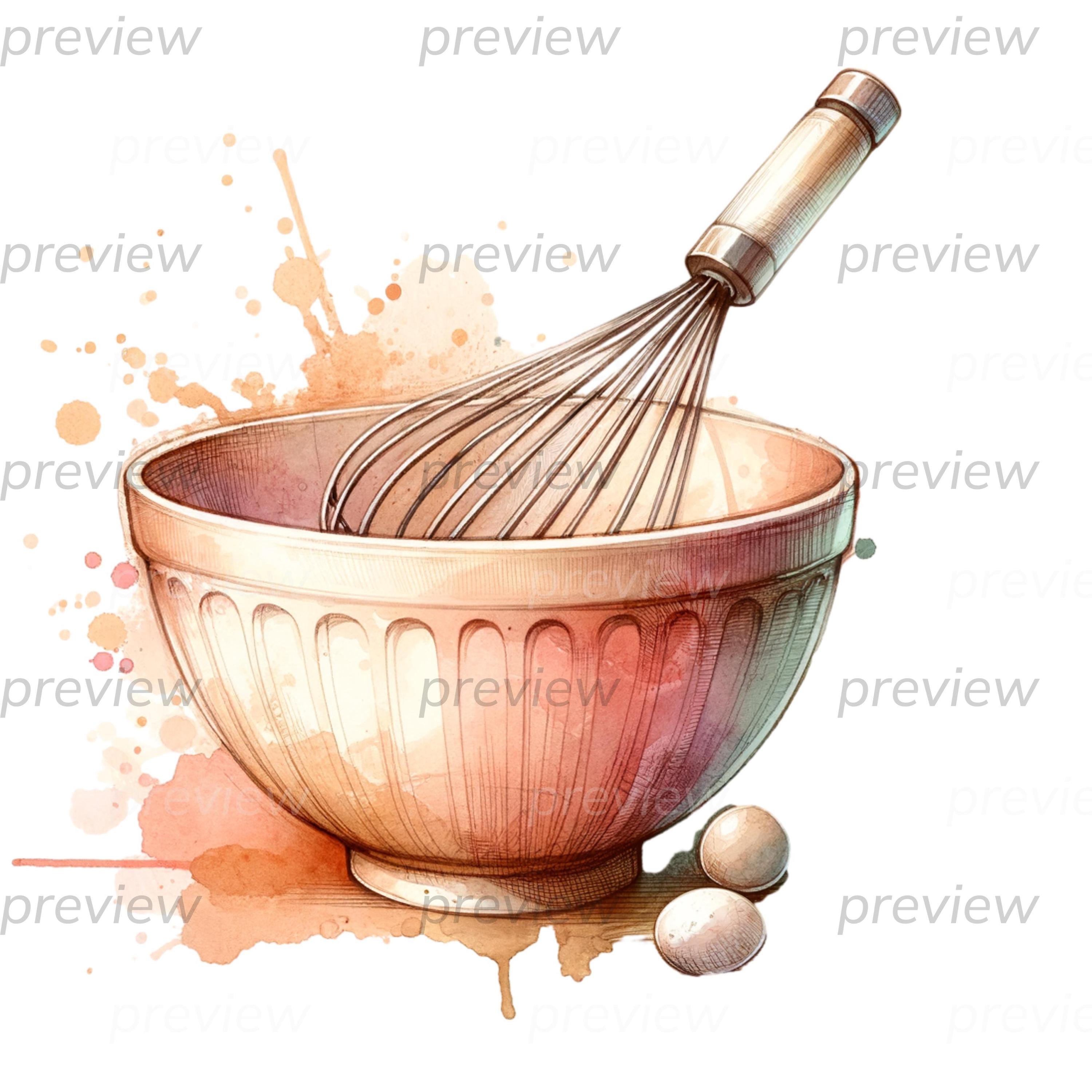 Watercolor Baking Clipart, Baking Supplies Png, Home Bakery Logo ...