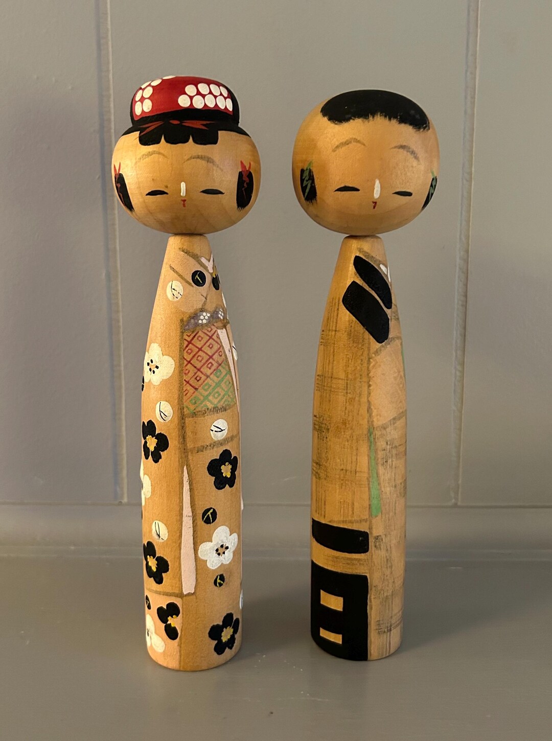 Vintage Japanese Kokeshi Dolls | Bobblehead Wooden Figurines ...
