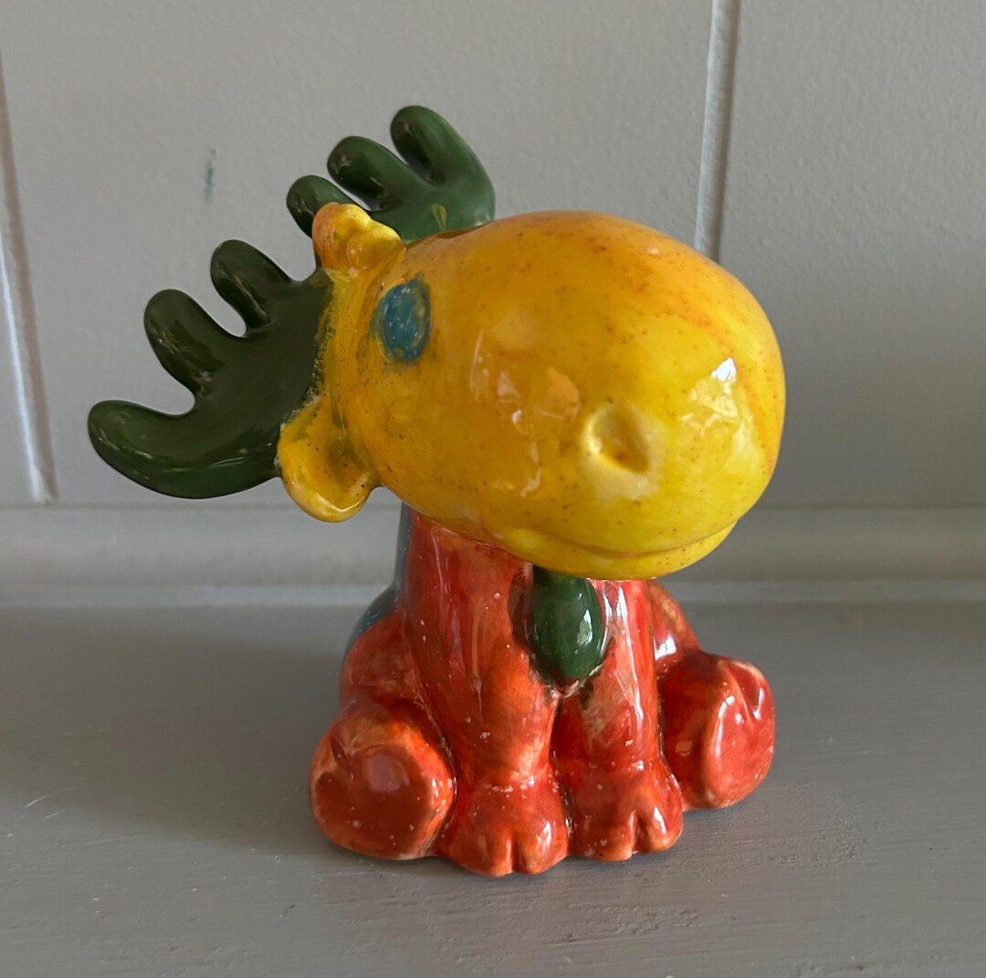Wacky Ceramic Moose Figurine - Etsy