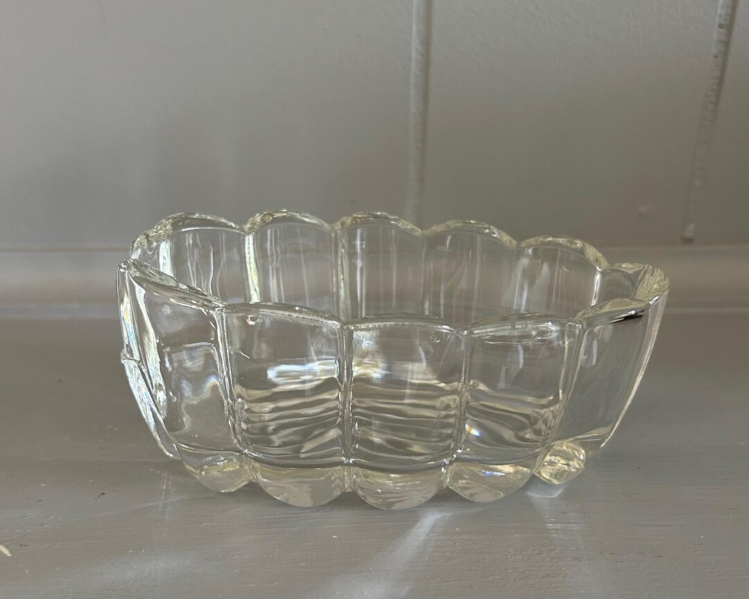 Vintage Clear Glass Spoon Holder - Etsy